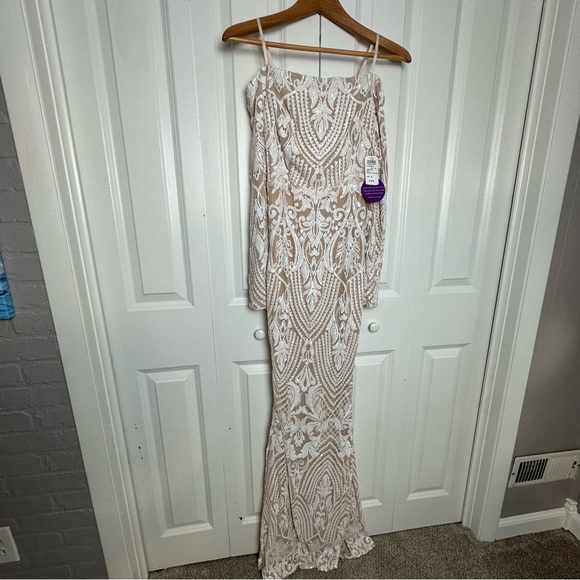 Windsor | Dresses | Nwt Windsor Sierra Sequin Off The Shoulder Formal ...